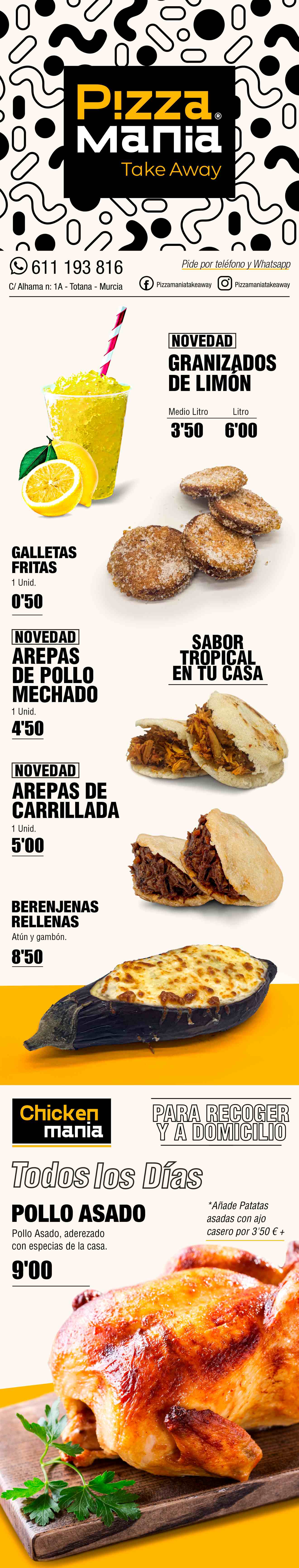 PizzaMania Take Away | Totana a la carta