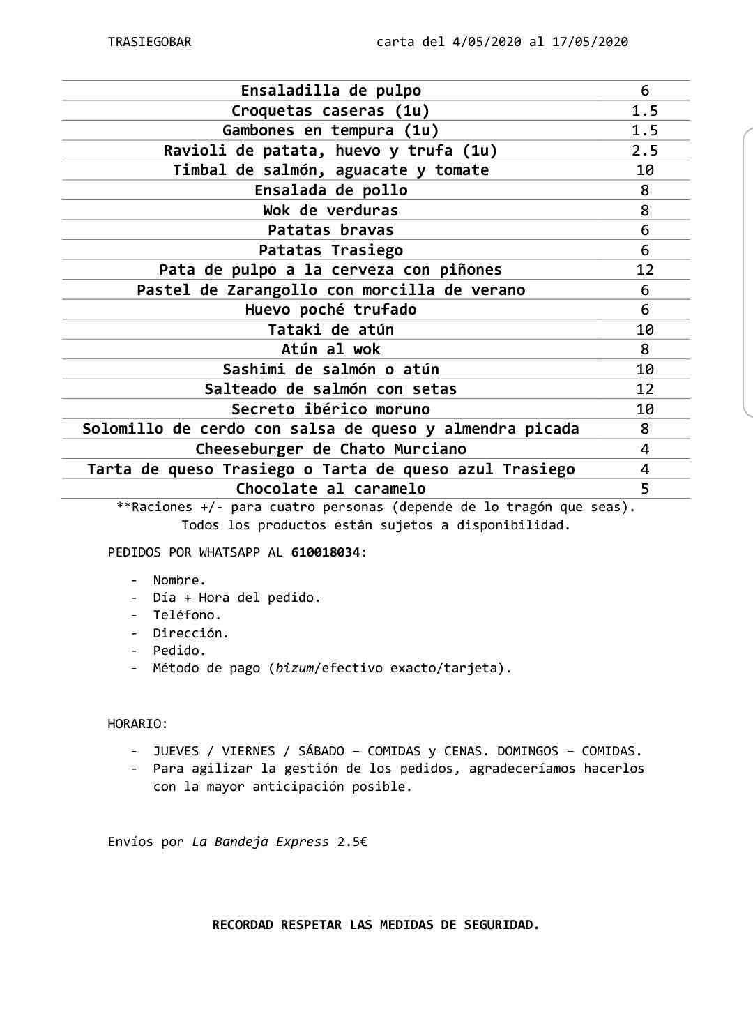 Trasiego Bar | Totana a la carta